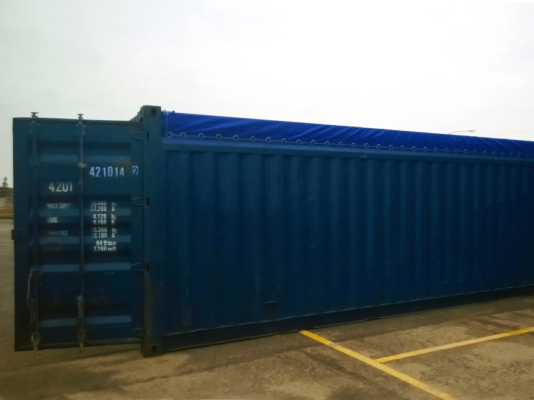 40ft Open Top Soft Roof Shipping Container - Urban Shipping Containers