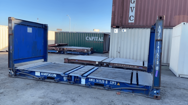 20ft Flat Rack Shipping Container – Heavy-Duty Oversized Cargo Solution ...
