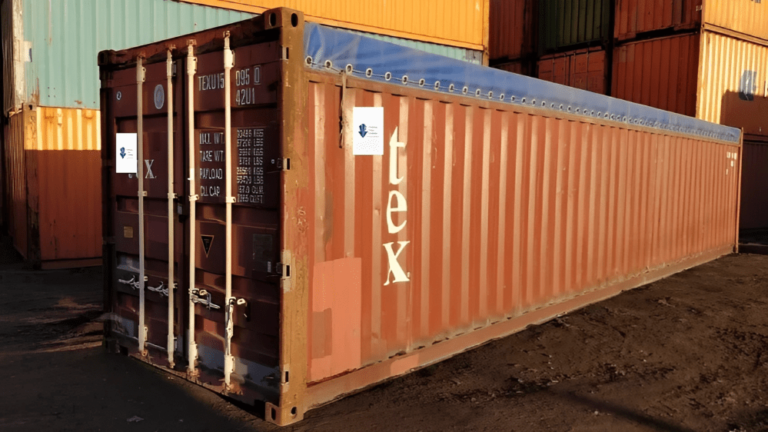 40ft Open Top Soft Roof Shipping Container - Urban Shipping Containers