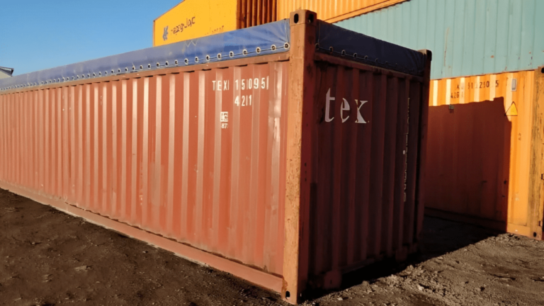 40ft Open Top Soft Roof Shipping Container - Urban Shipping Containers